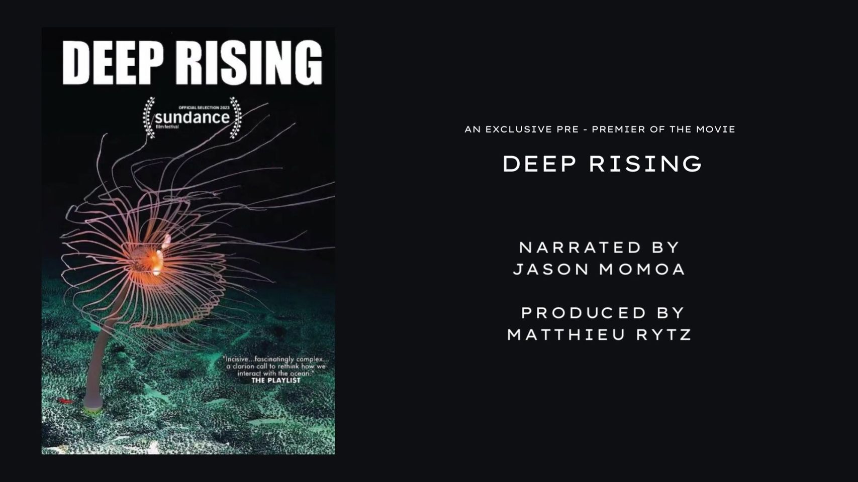 Deep Rising FØR-premiere. Jakten på havbunnsmineralene - Klimapartnere: